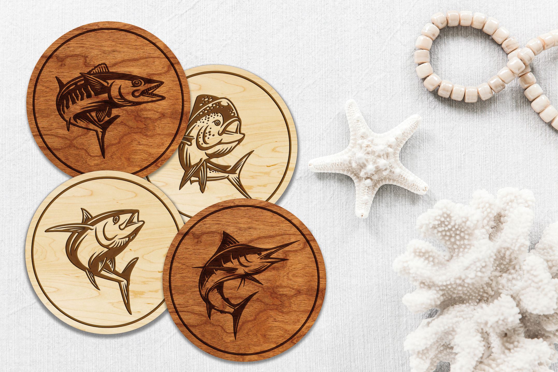 Laser-Engraved Wooden Coasters – LazerEdge