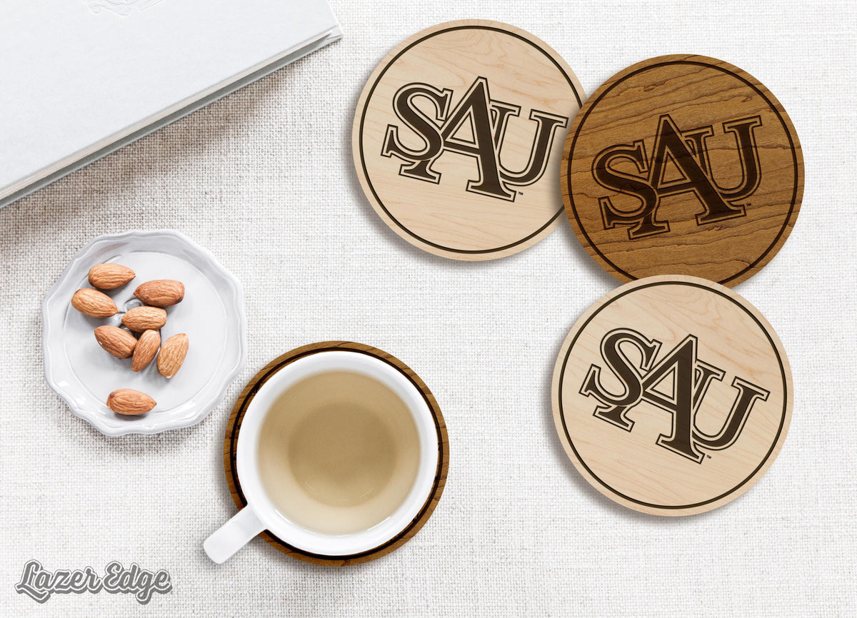 Saint Augustine's University Monogram Coaster - Crafted from Cherry or ...