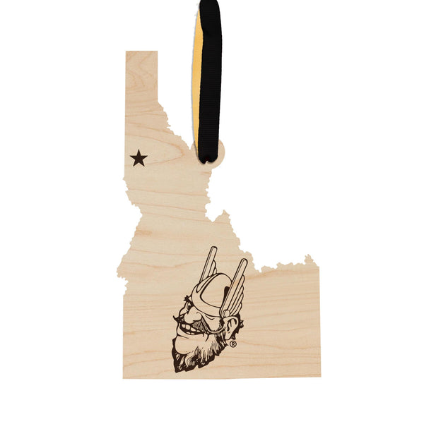 University of Idaho Vandal Joe on State Ornament – Crafted from Cherry ...
