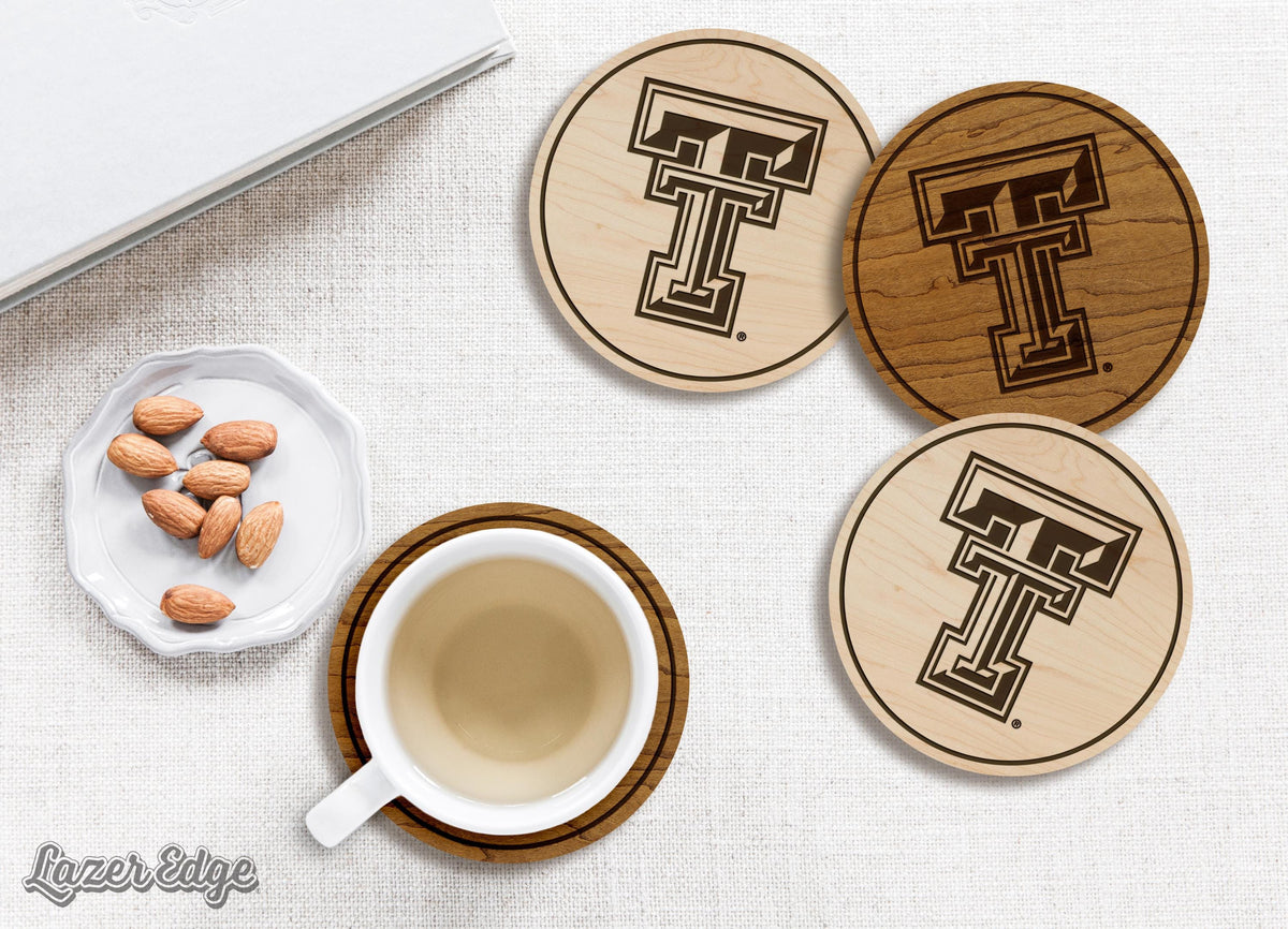 Texas Tech University Double T Coaster – Crafted from Cherry or Maple ...