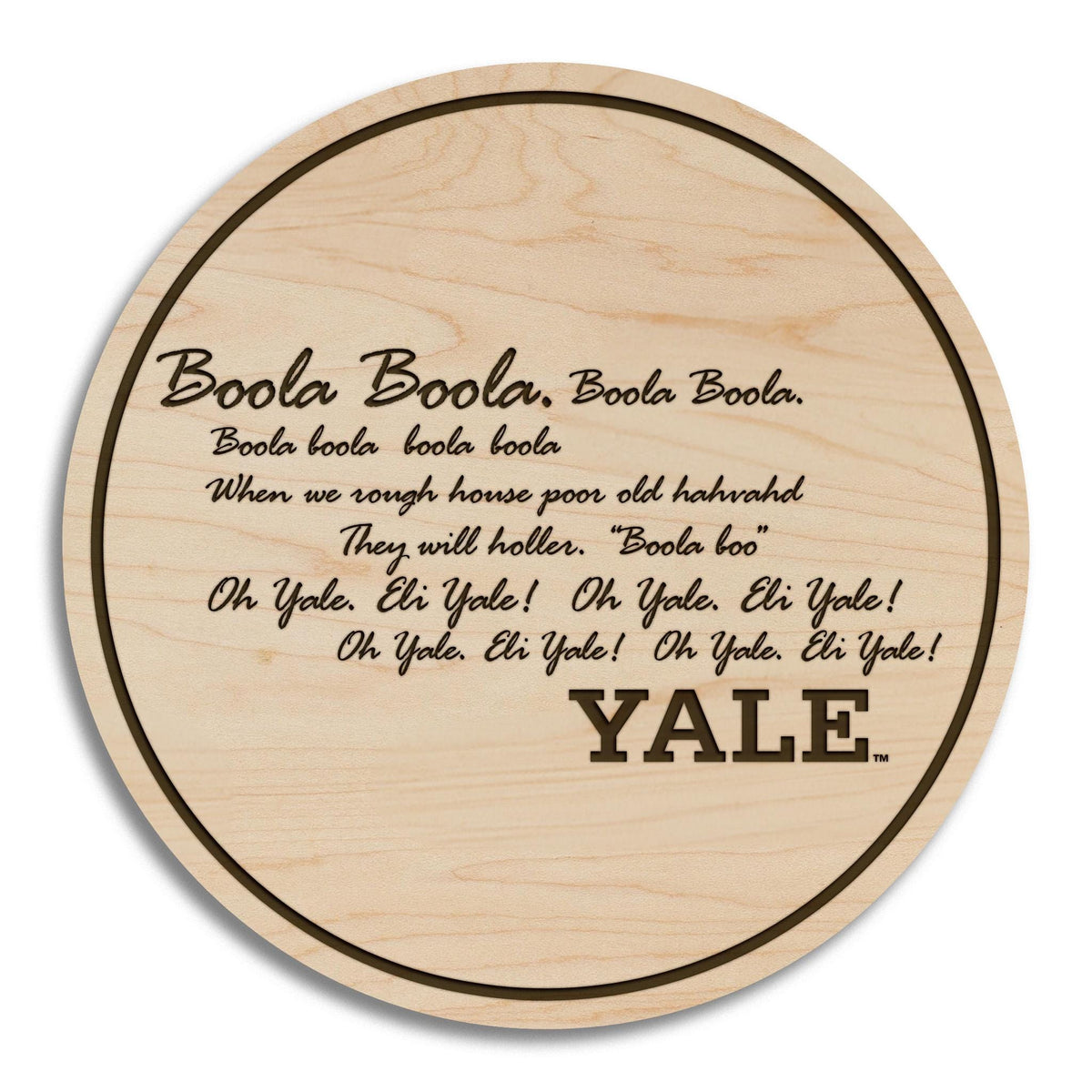 Yale University Fight Song Coaster – Crafted from Cherry or Maple Wood ...