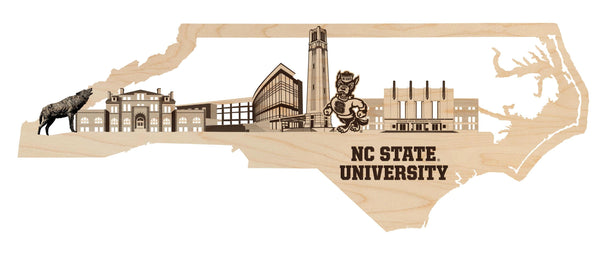 North Carolina State University Skyline Wall Hanging - Crafted from ...