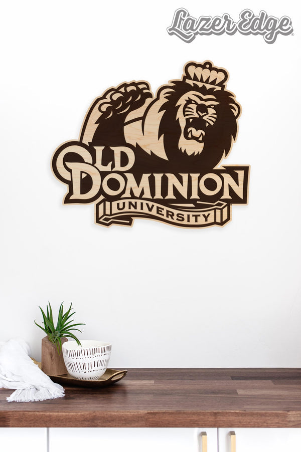 Old Dominion University Monarch Logo Wall Hanging - Crafted from Cherry ...