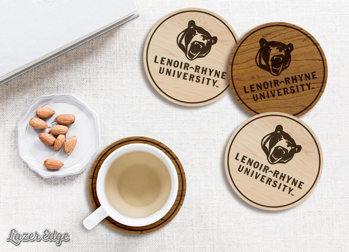 Lenoir-Rhyne University Bear Head Coaster - Crafted from Cherry or Map ...
