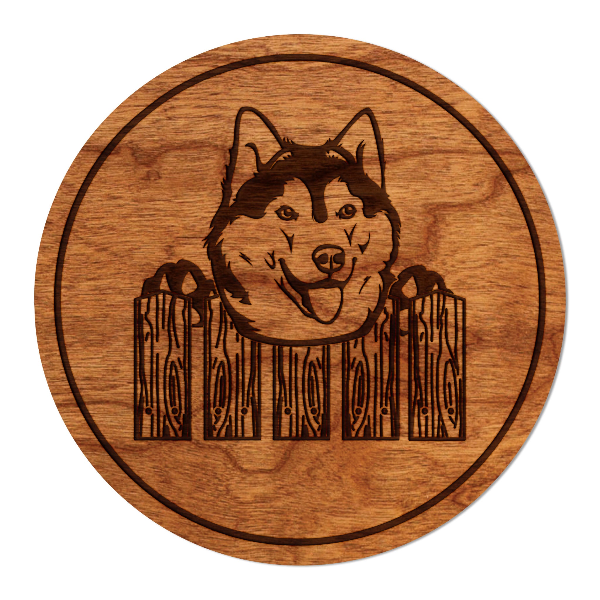 Siberian Husky Cherry Coaster – LazerEdge