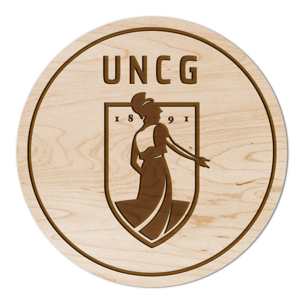 UNCG Emblem Cherry Coaster – LazerEdge