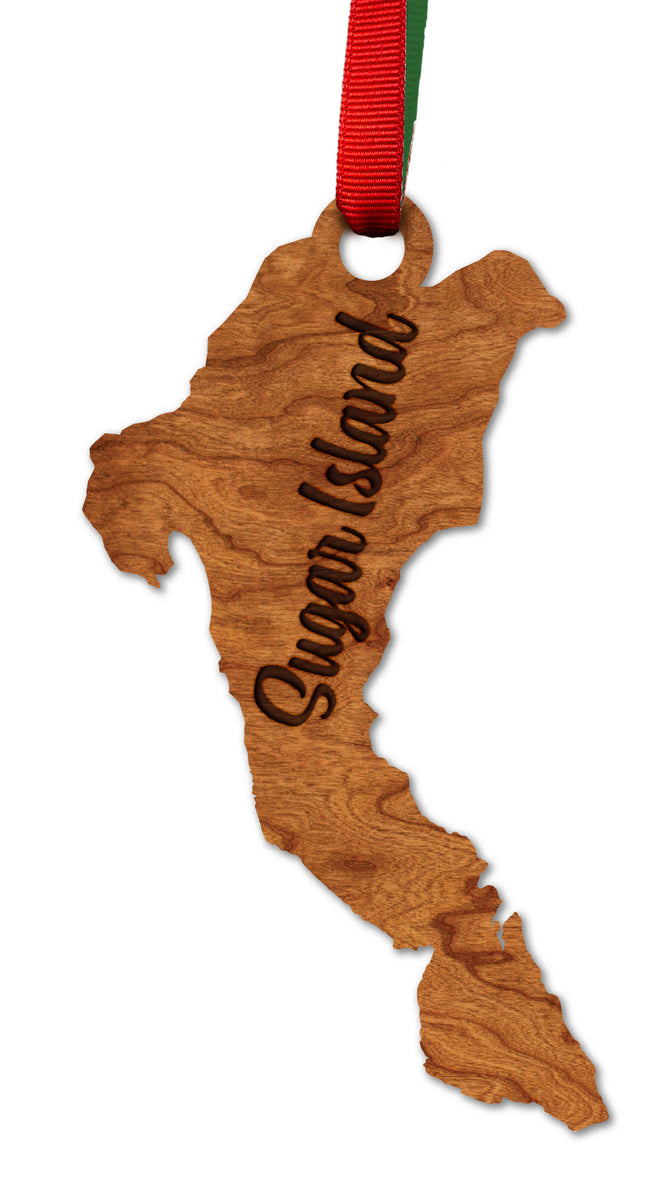 Sugar Island, MI Shape Cherry Ornament – LazerEdge