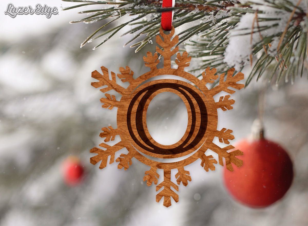 Letter O Snowflake Ornament Cherry Ornament – LazerEdge