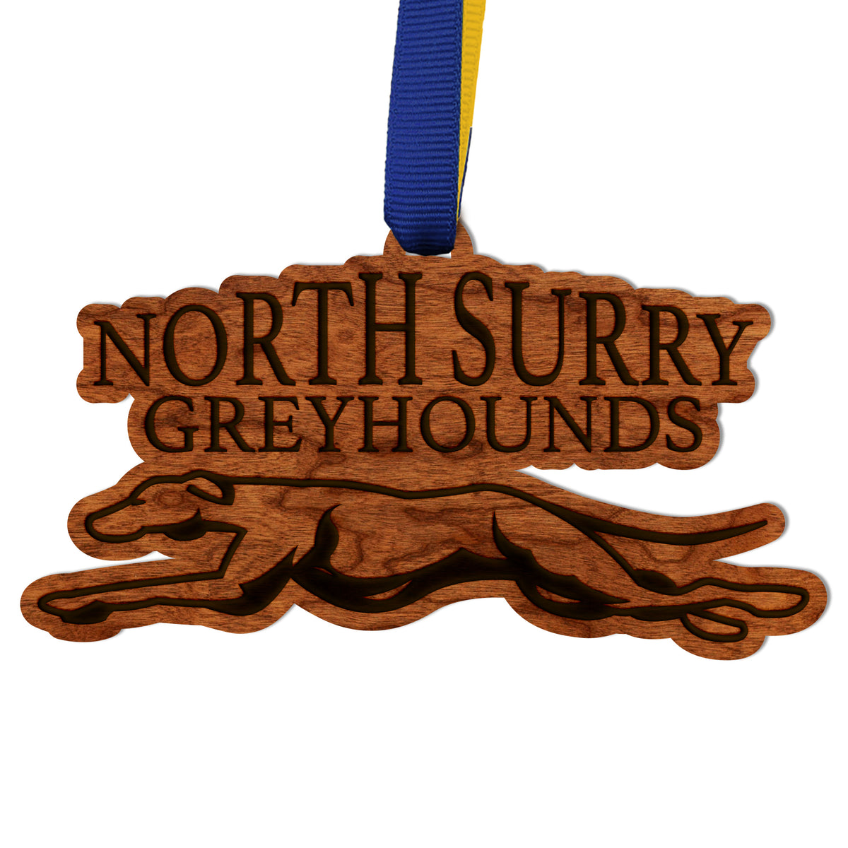 North Surry High School Greyhound Cherry Ornament – LazerEdge
