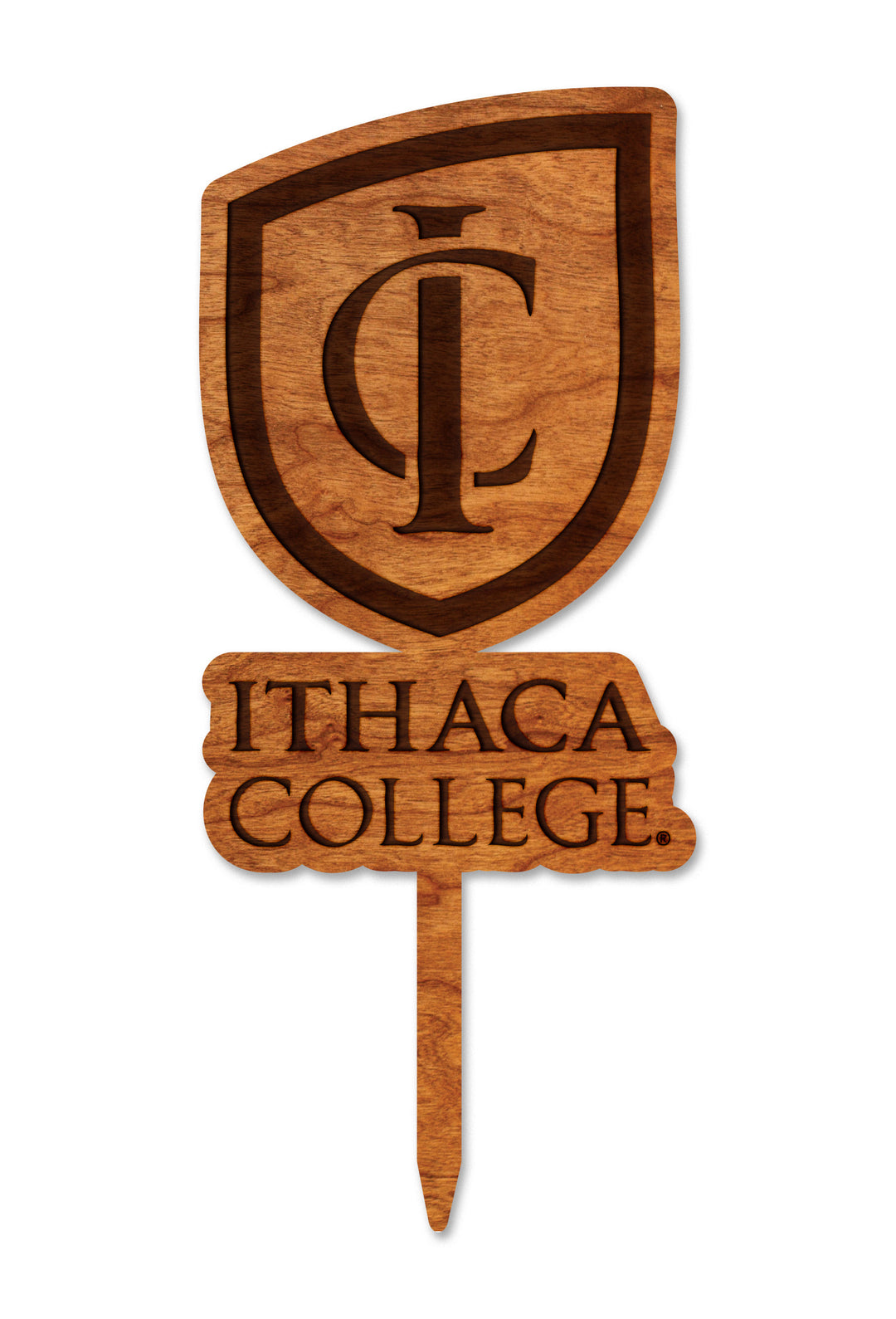 Ithaca College Shield Logo Cherry Cake Topper – LazerEdge
