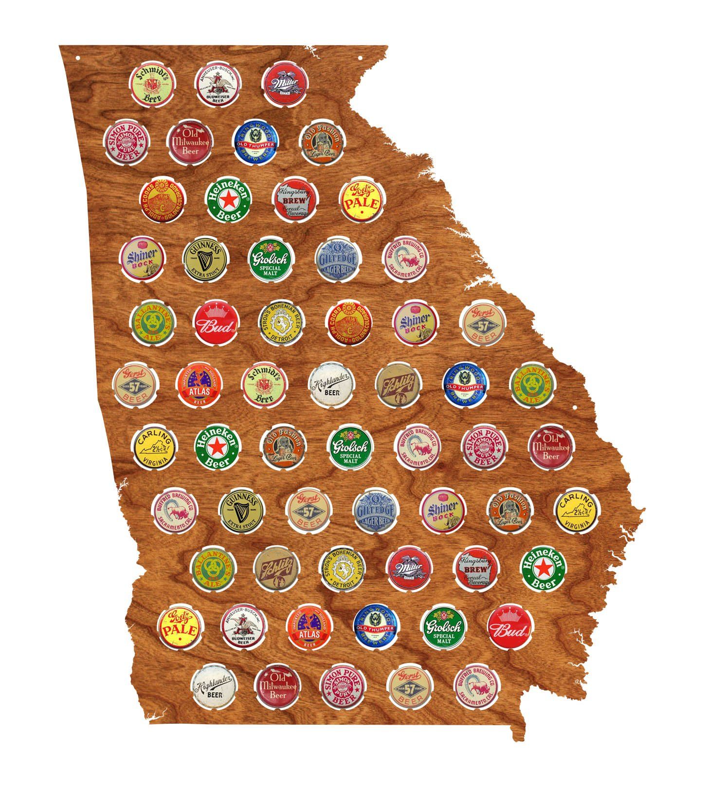 Bottle Cap Map - GA – LazerEdge