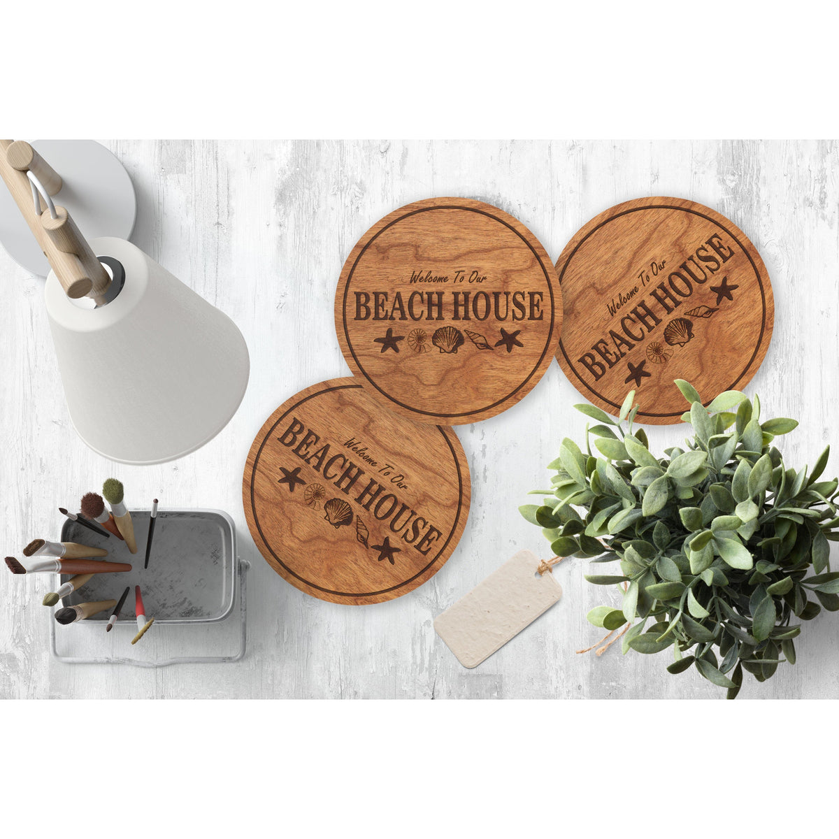 Welcome To Our Beach House Coaster – LazerEdge
